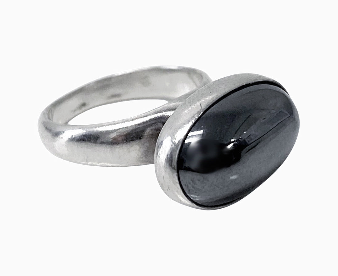 Georg Jensen Nanna Ditzel Ring C.1960 Hematite # 123B – Louis Wine Antiques