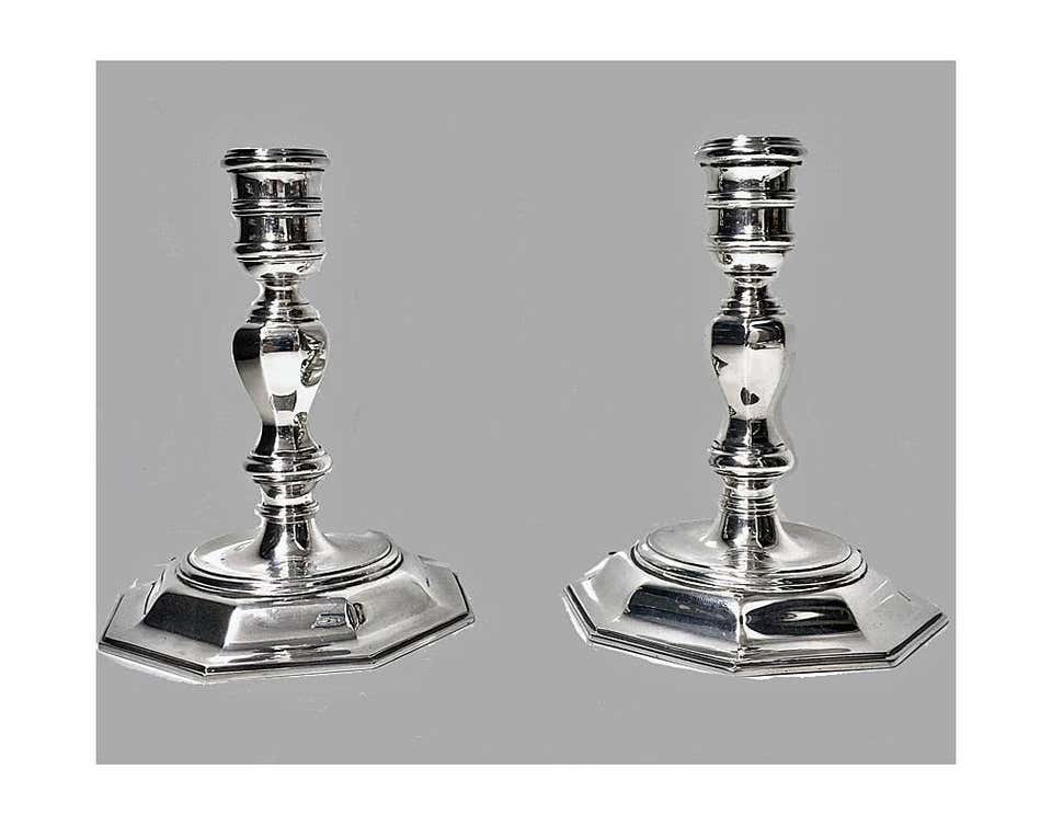 Garrard & Co. Sterling Silver Candelabra Candlesticks London 1968 ...